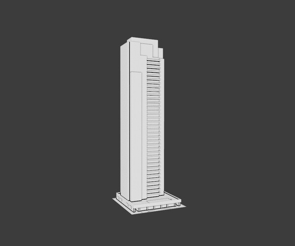 ArtStation - HIGH RISE BUILDING GAME READY LOW POLY | Game Assets