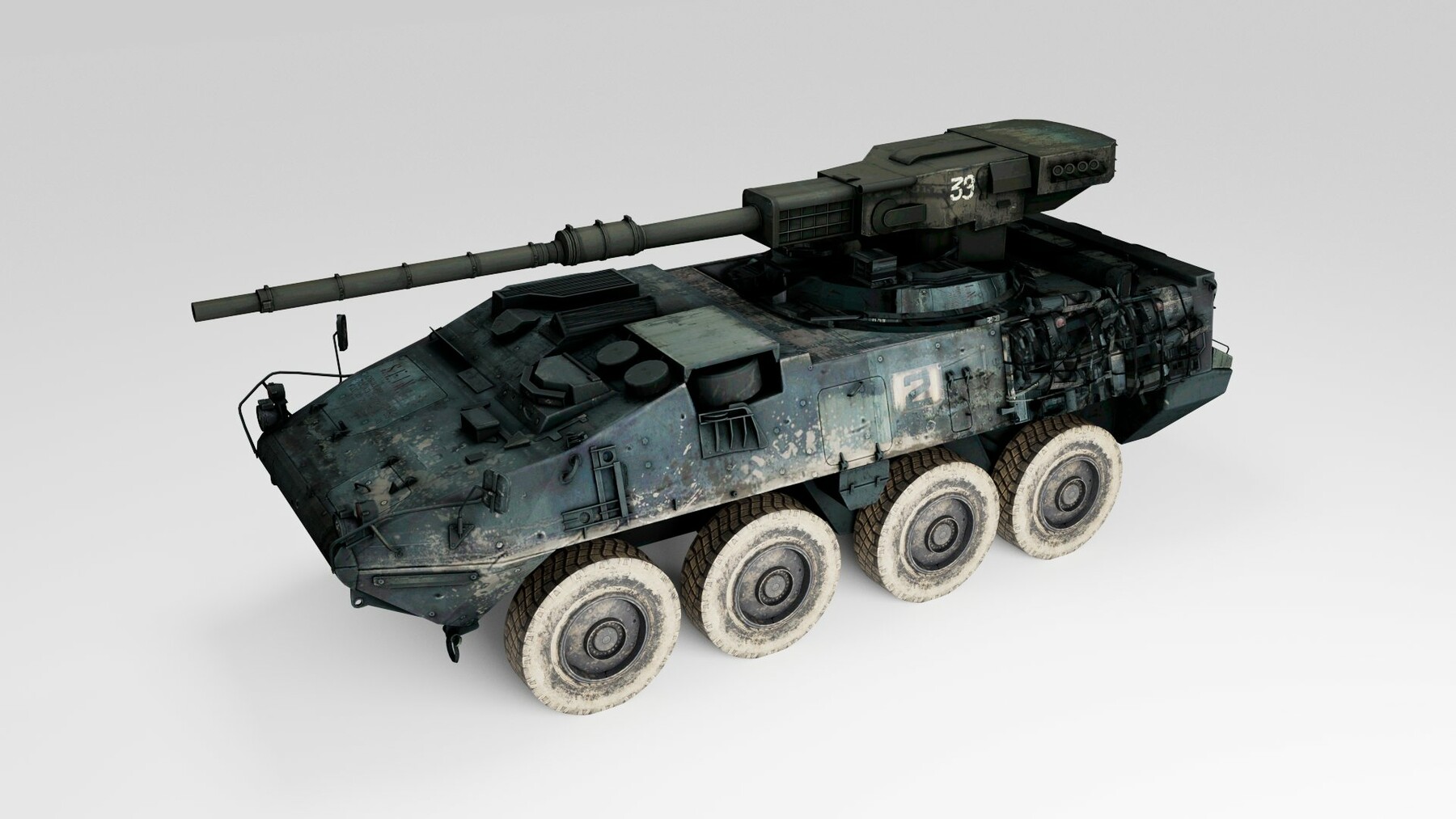ArtStation - M1128 Mobile Gun System (ALL OBJECTS ARE DETACHABLE ...