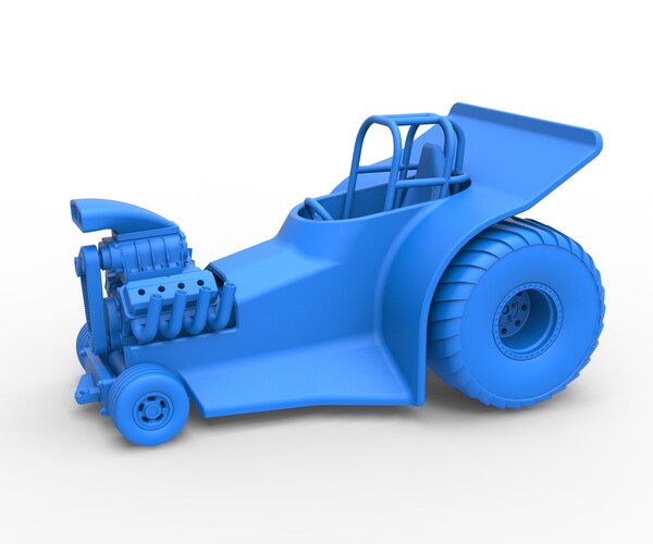 ArtStation - 3D printable Diecast Mini Rod pulling tractor 4 Scale 1:25 ...