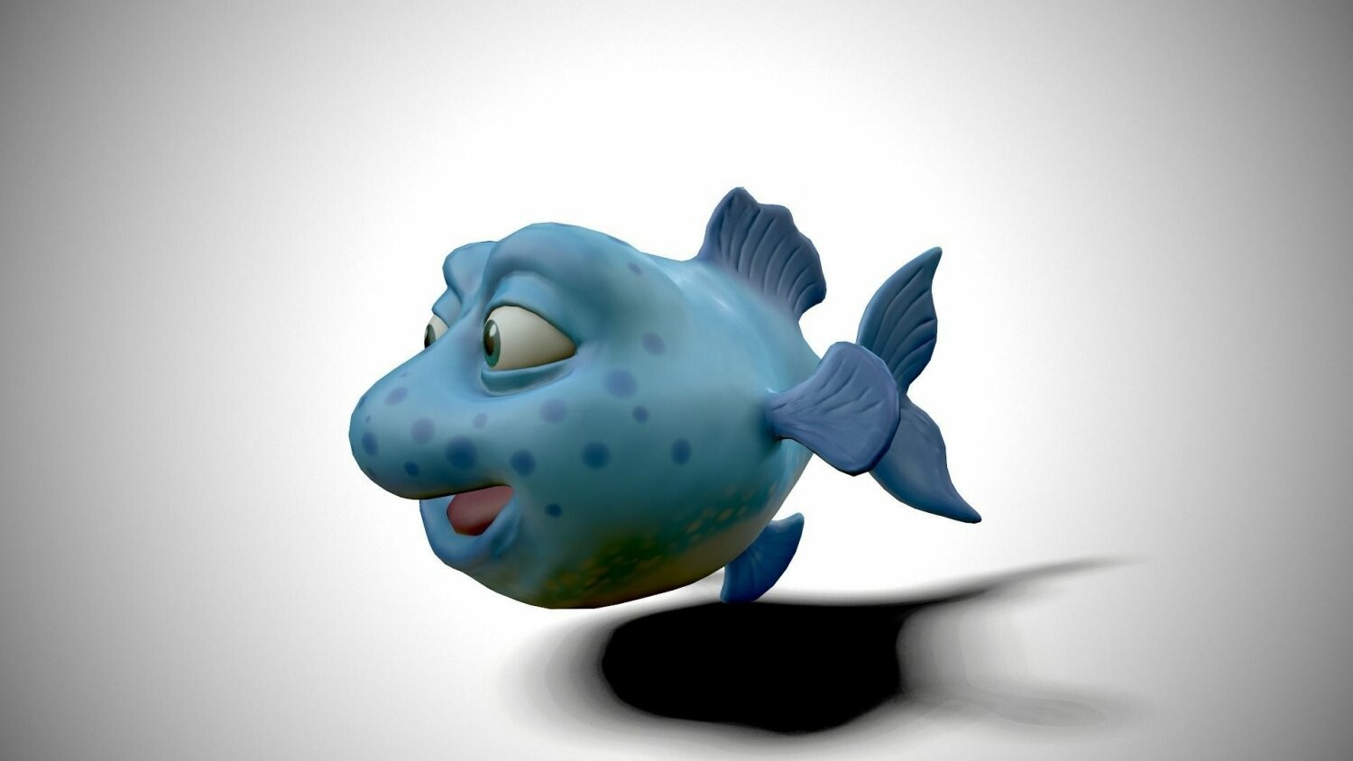 ArtStation - blue cartoon fish | Game Assets