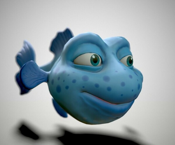 ArtStation - blue cartoon fish | Game Assets
