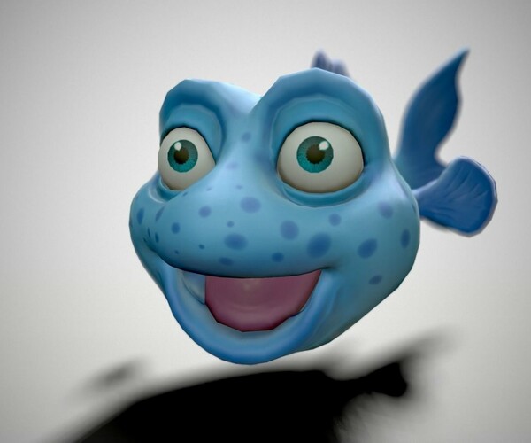 ArtStation - blue cartoon fish | Game Assets