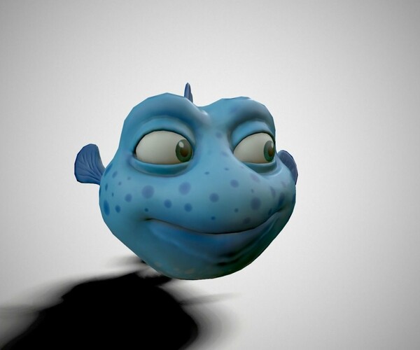 ArtStation - blue cartoon fish | Game Assets