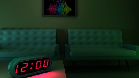 ArtStation - 3D Digital clock | Resources