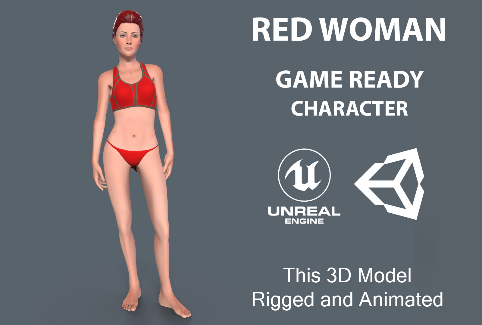 ArtStation - Red Woman | Game Assets
