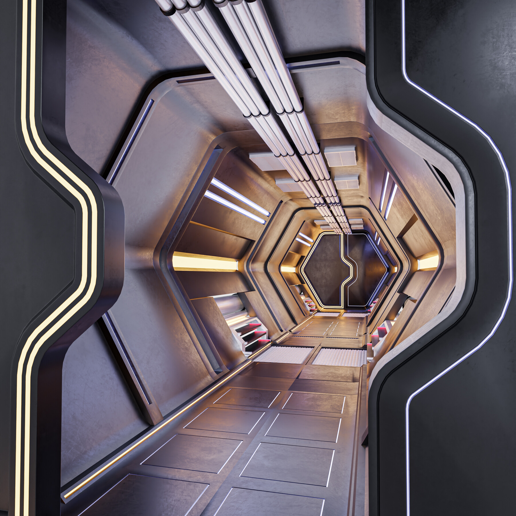 ArtStation - Sci Fi Corridor Set Of Five | Resources