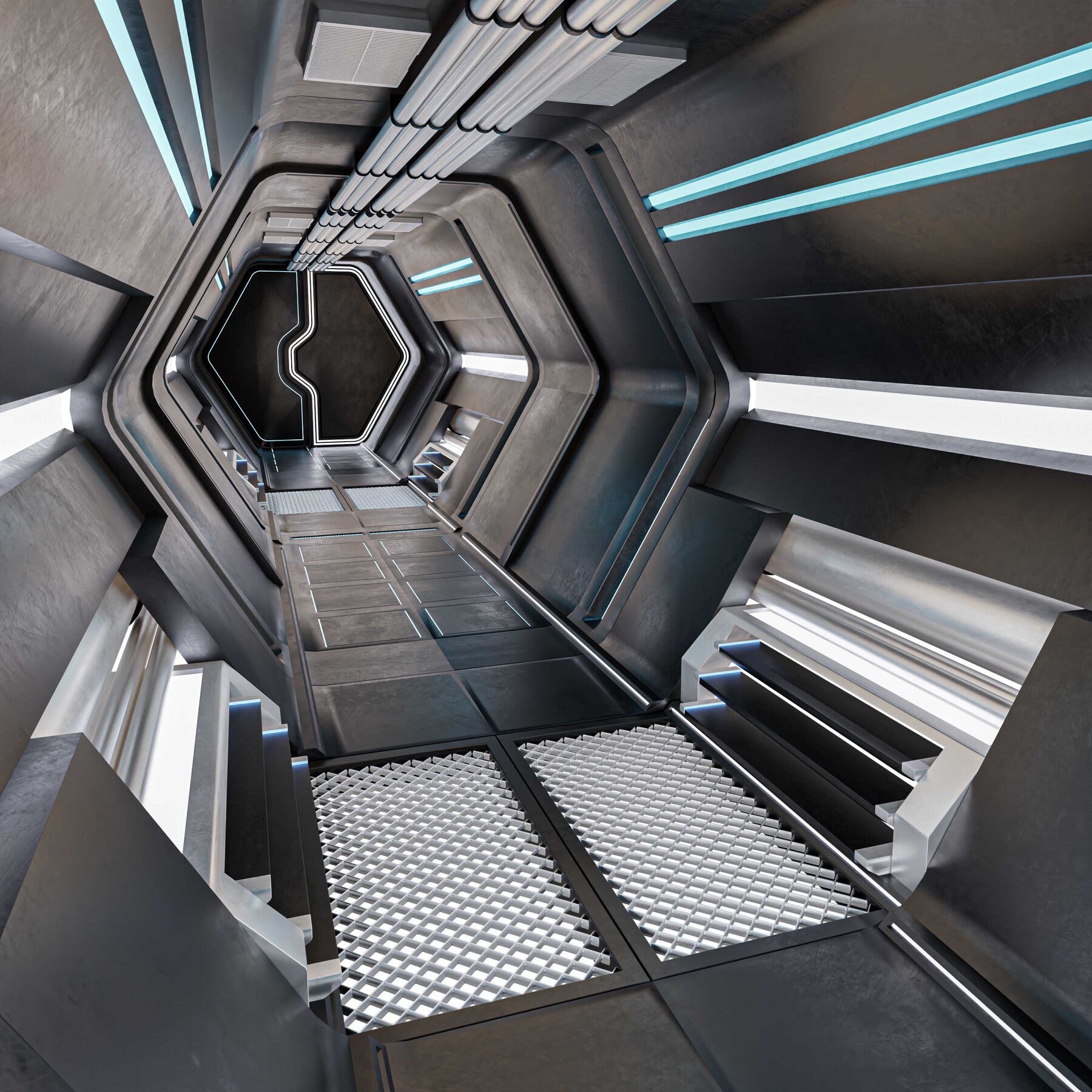 ArtStation - Sci Fi Corridor Set Of Five | Resources