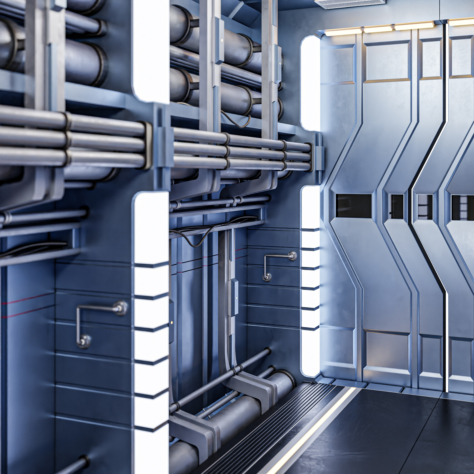 ArtStation - Sci Fi Corridor Set Of Five | Resources