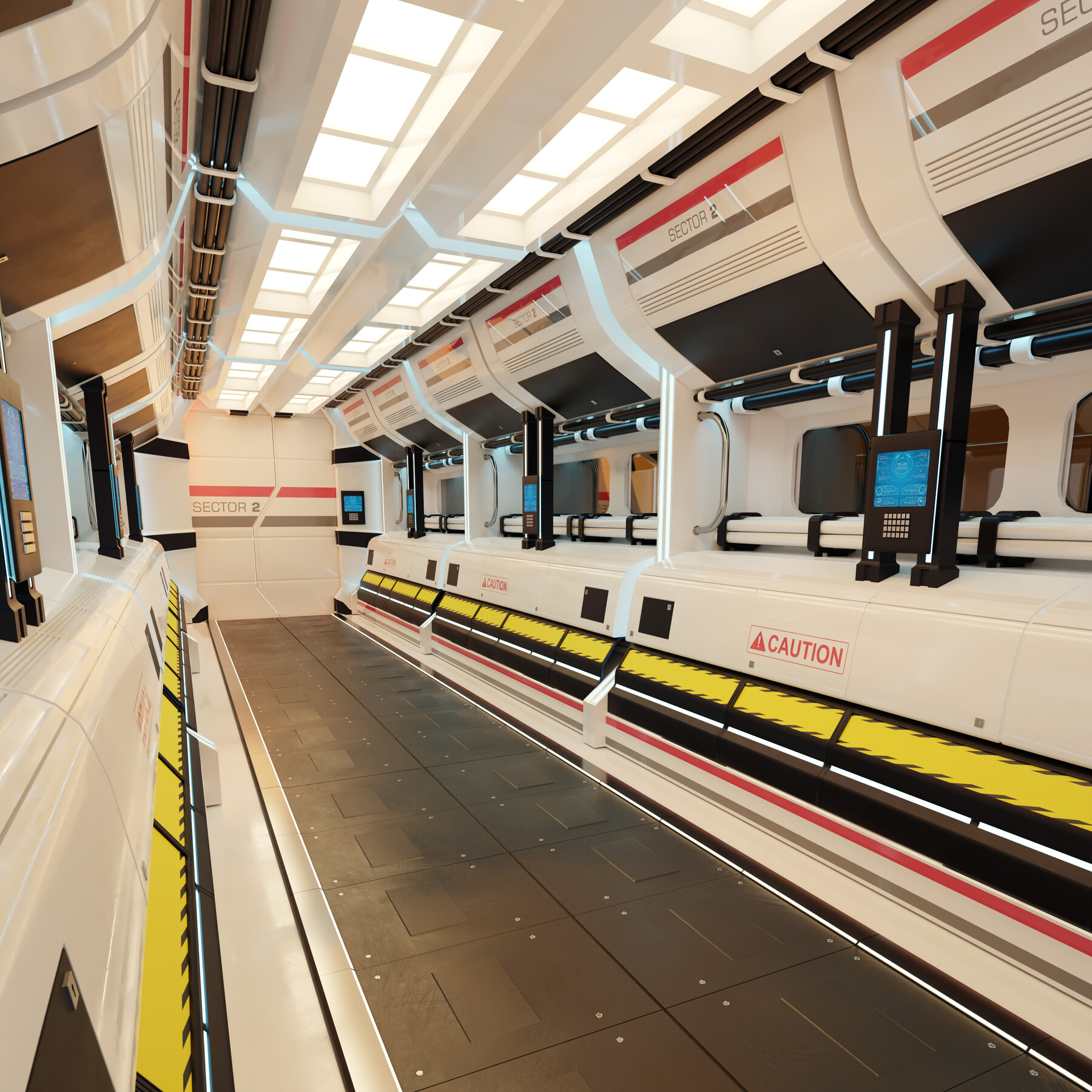 ArtStation - Sci Fi Corridor Set Of Five | Resources