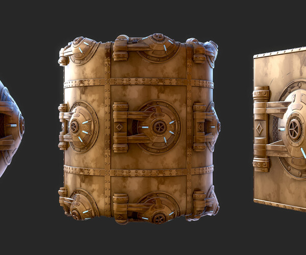 ArtStation - Stylized Vault Door - Substance 3D Designer | Game Assets