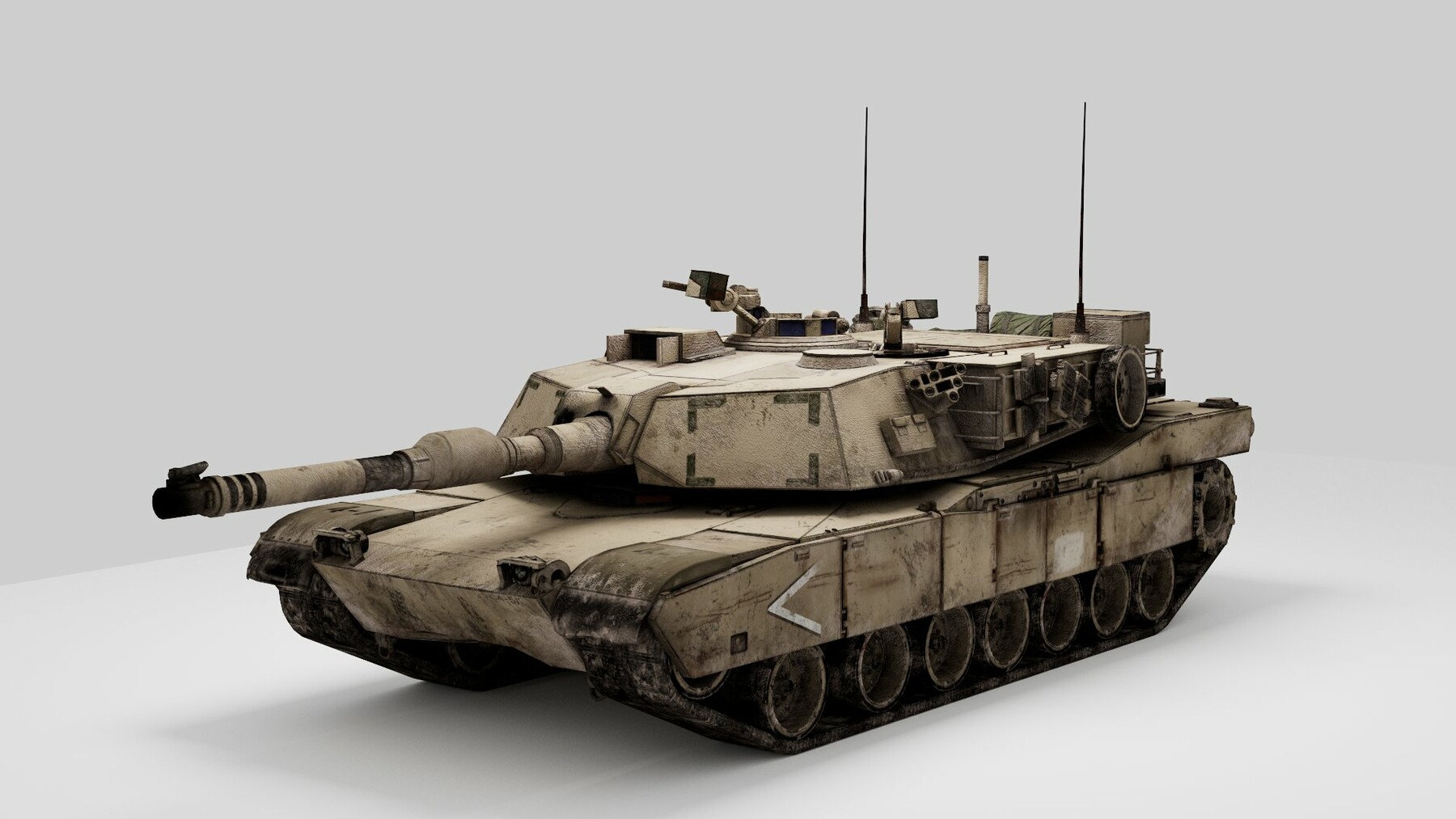 ArtStation - M1A1 Abrams (ALL OBJECTS ARE DETACHABLE) | Game Assets
