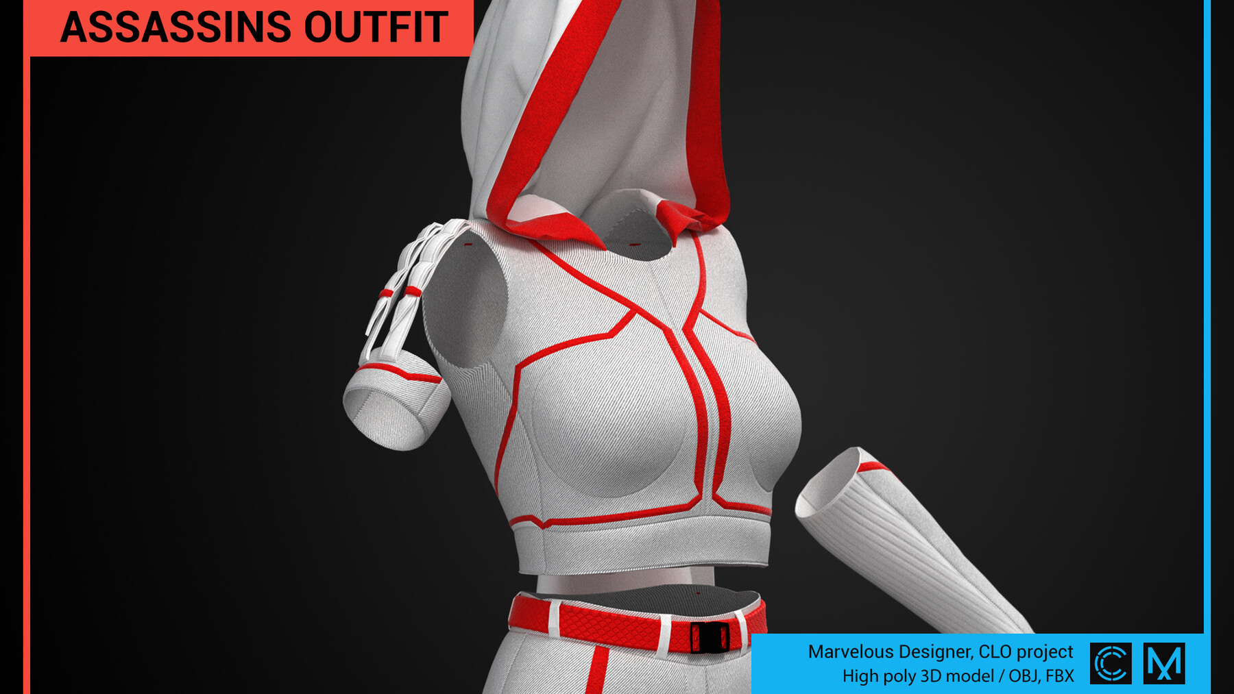 ArtStation - Assassins outfit - Marvelous Designer, CLO project. | Resources