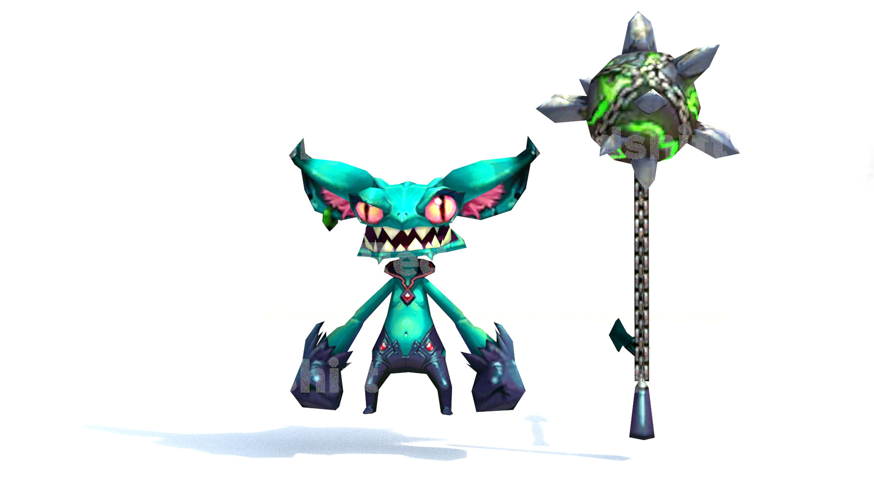 ArtStation - blue monster monster | Game Assets