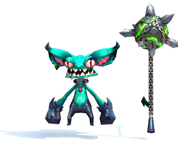 ArtStation - blue monster monster | Game Assets