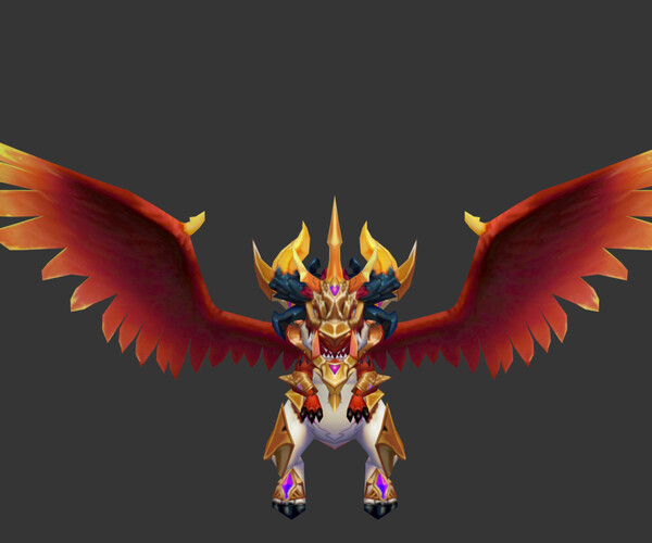 ArtStation - Armor eagle monster monster dragon Q version | Game Assets