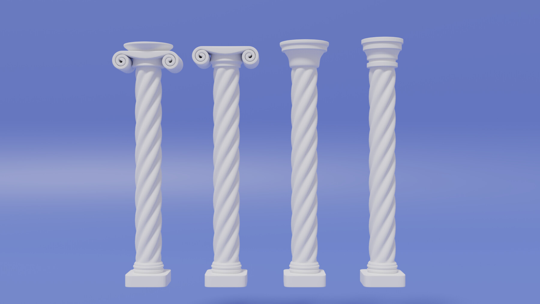ArtStation - Greek and Roman Twisted Columns 3D model | Resources