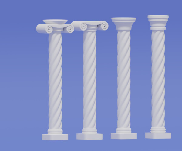 ArtStation - Greek and Roman Twisted Columns 3D model | Resources