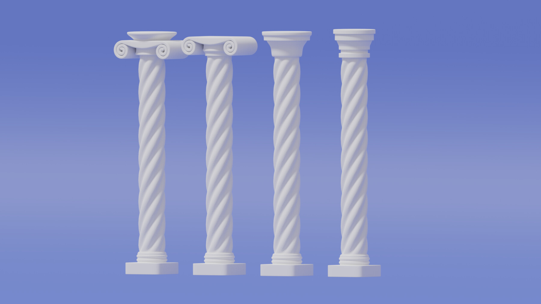 ArtStation - Greek and Roman Twisted Columns 3D model | Resources