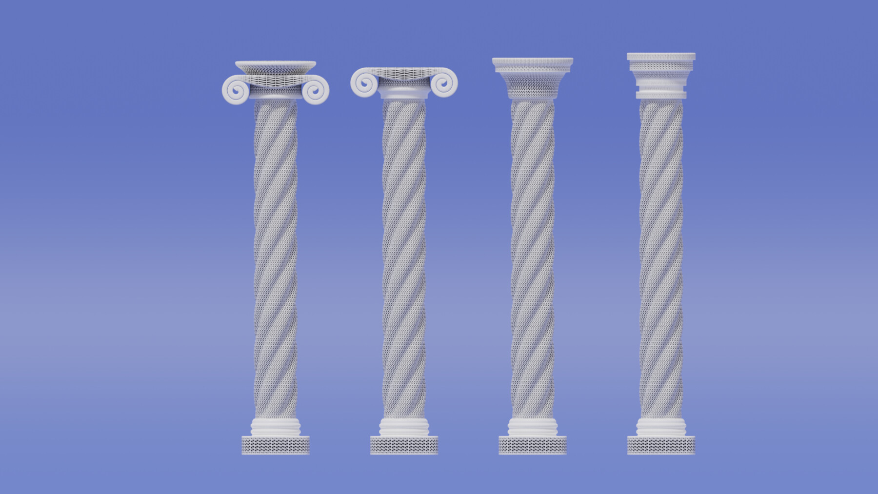 ArtStation - Greek and Roman Twisted Columns 3D model | Resources