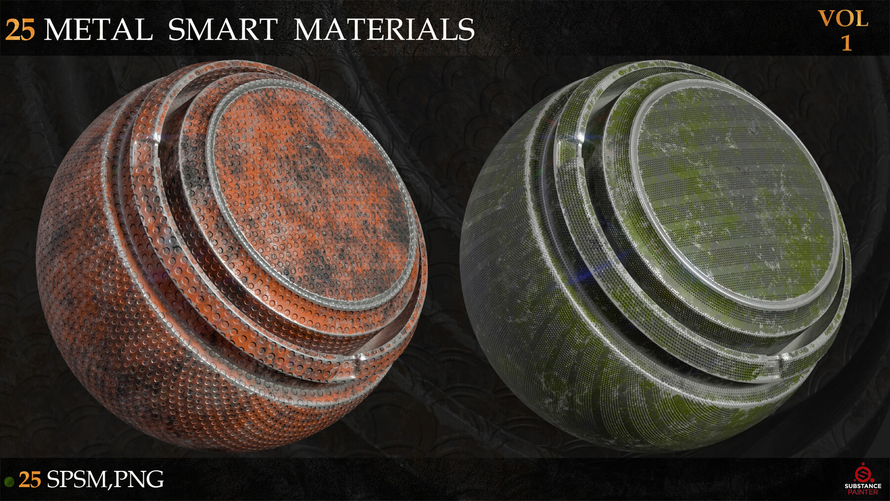 ArtStation - 25 METAL SMART MATERIALS-VOL 1 | Game Assets