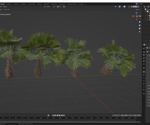 ArtStation - New Plant High detail Borassus Flabellifer Decorative ...