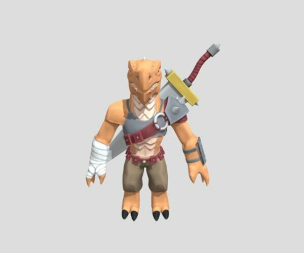 ArtStation - Draconid warrior model | Game Assets