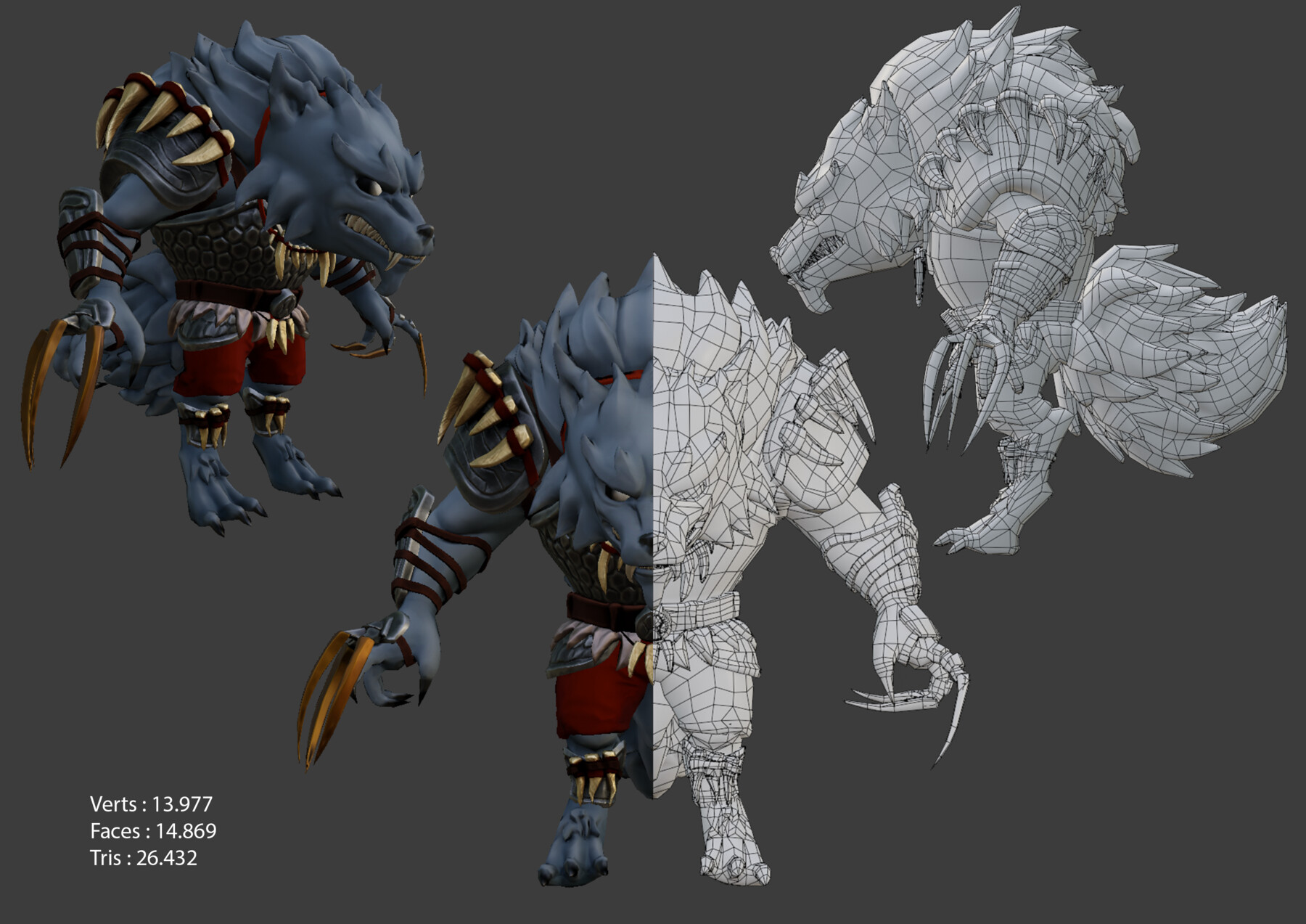 ArtStation - Werewolf model | Game Assets