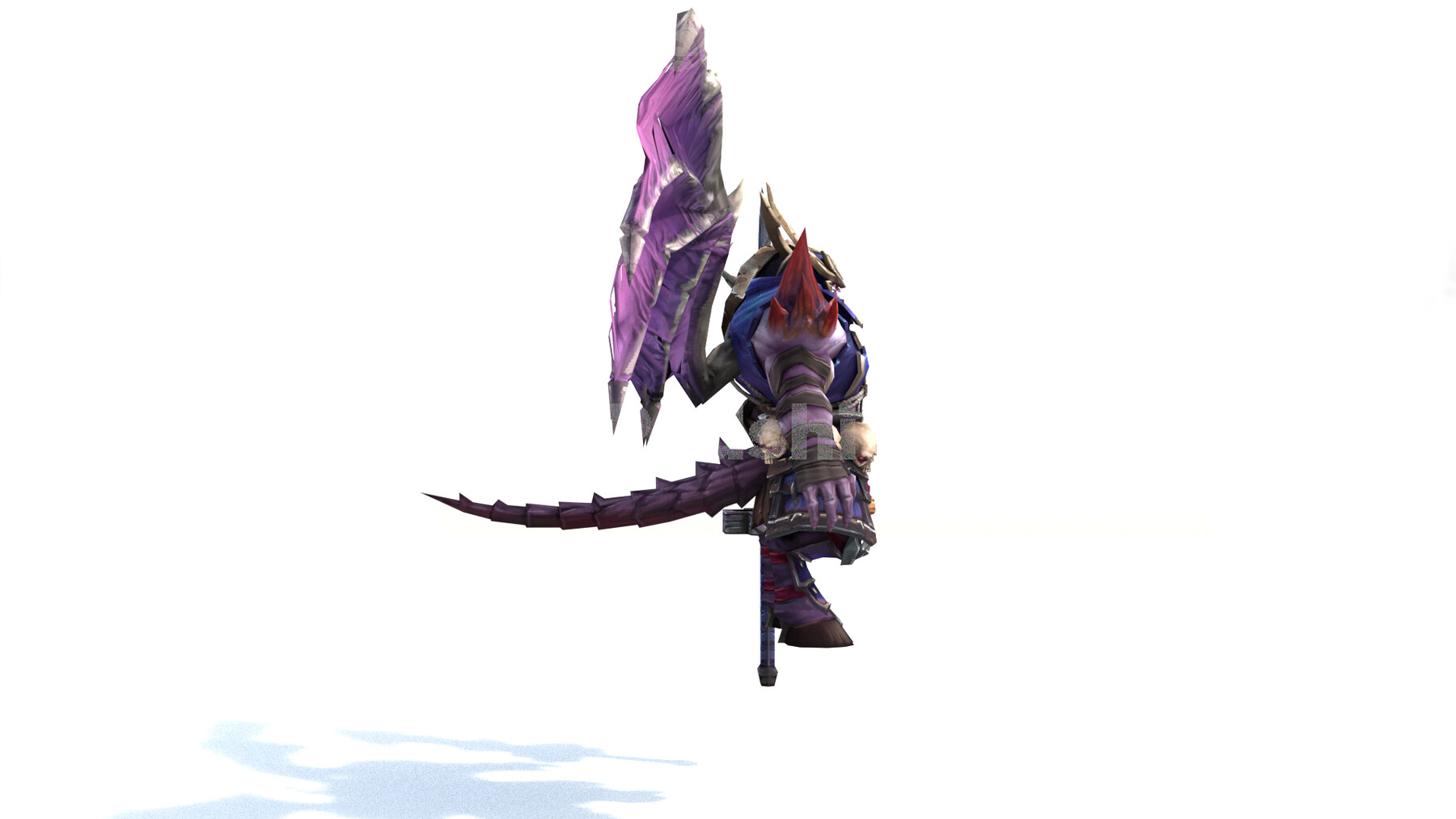 ArtStation - Zombie ghost long bone flying wing armour, hand blade epee ...