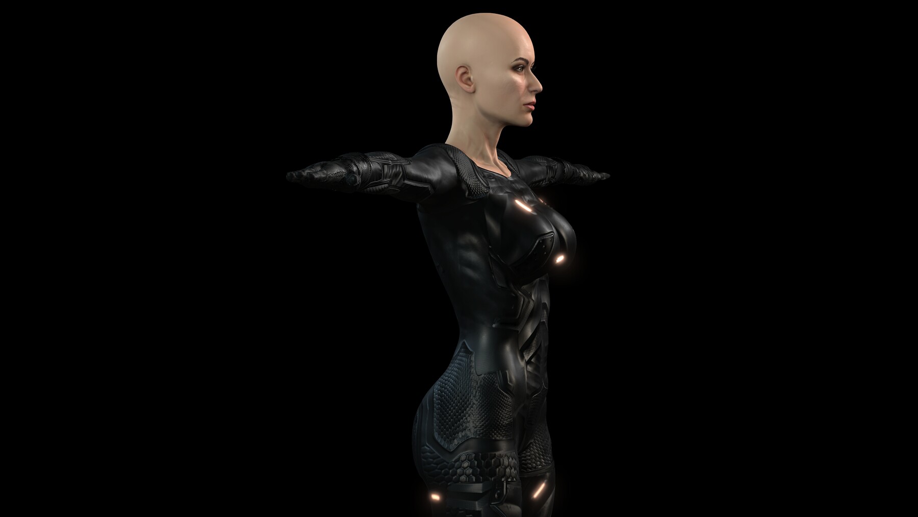 ArtStation - female cybernetic suit | Game Assets