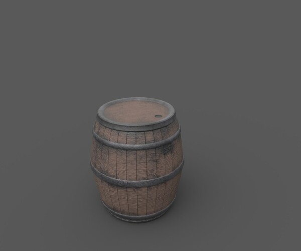 ArtStation - Free Oak Barrel | Game Assets