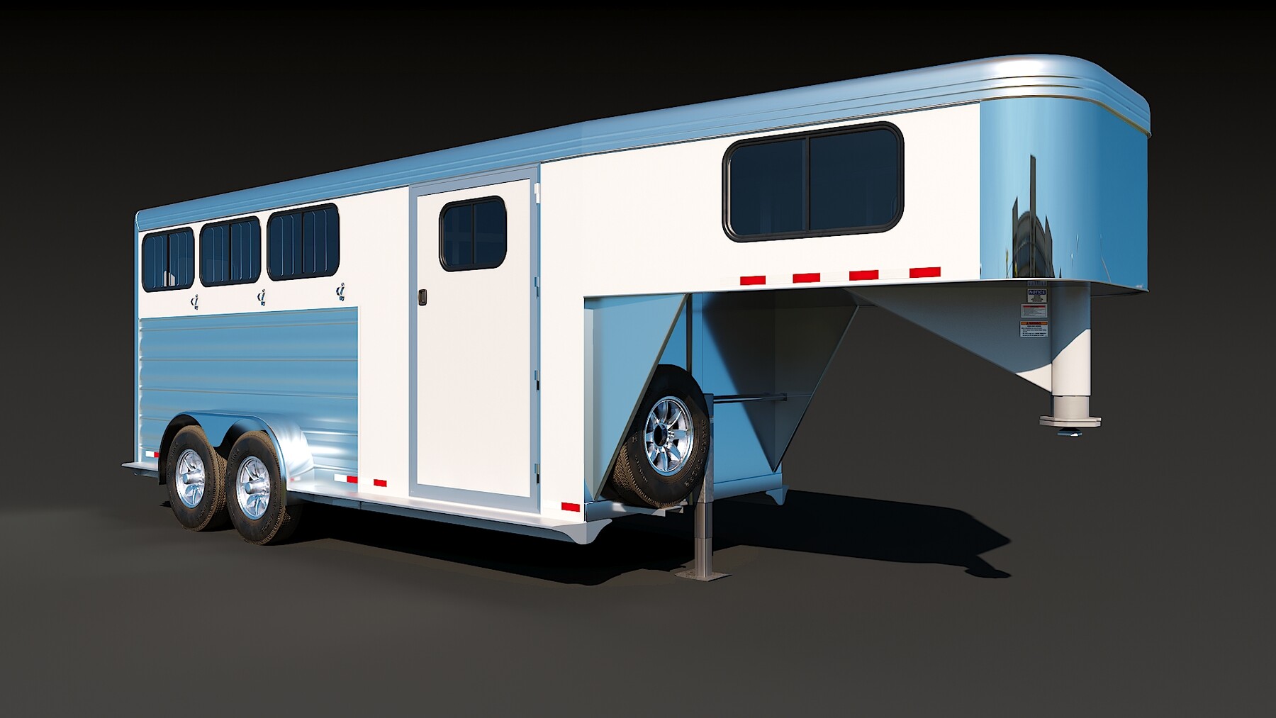 ArtStation - Gooseneck horse trailer. | Game Assets