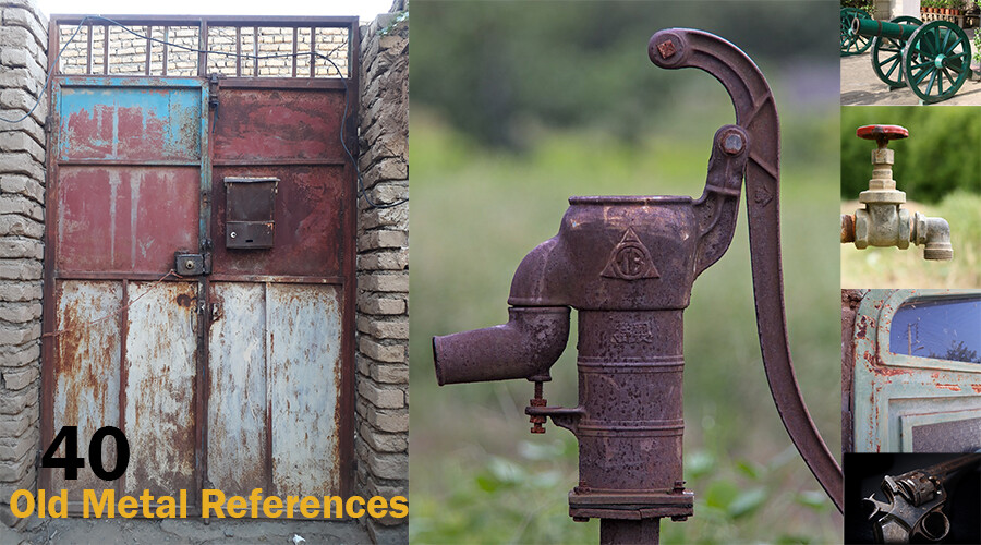 ArtStation - 40 Old Metal References | Resources