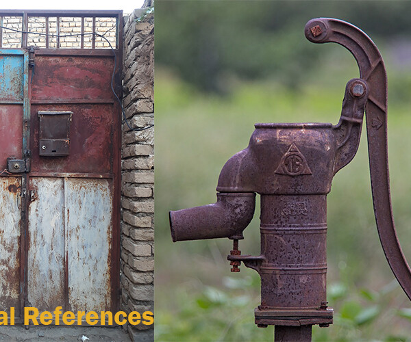 ArtStation - 40 Old Metal References | Resources