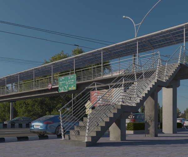 ArtStation - Lowpoly Pedestrian Bridge VOL 5 | Resources