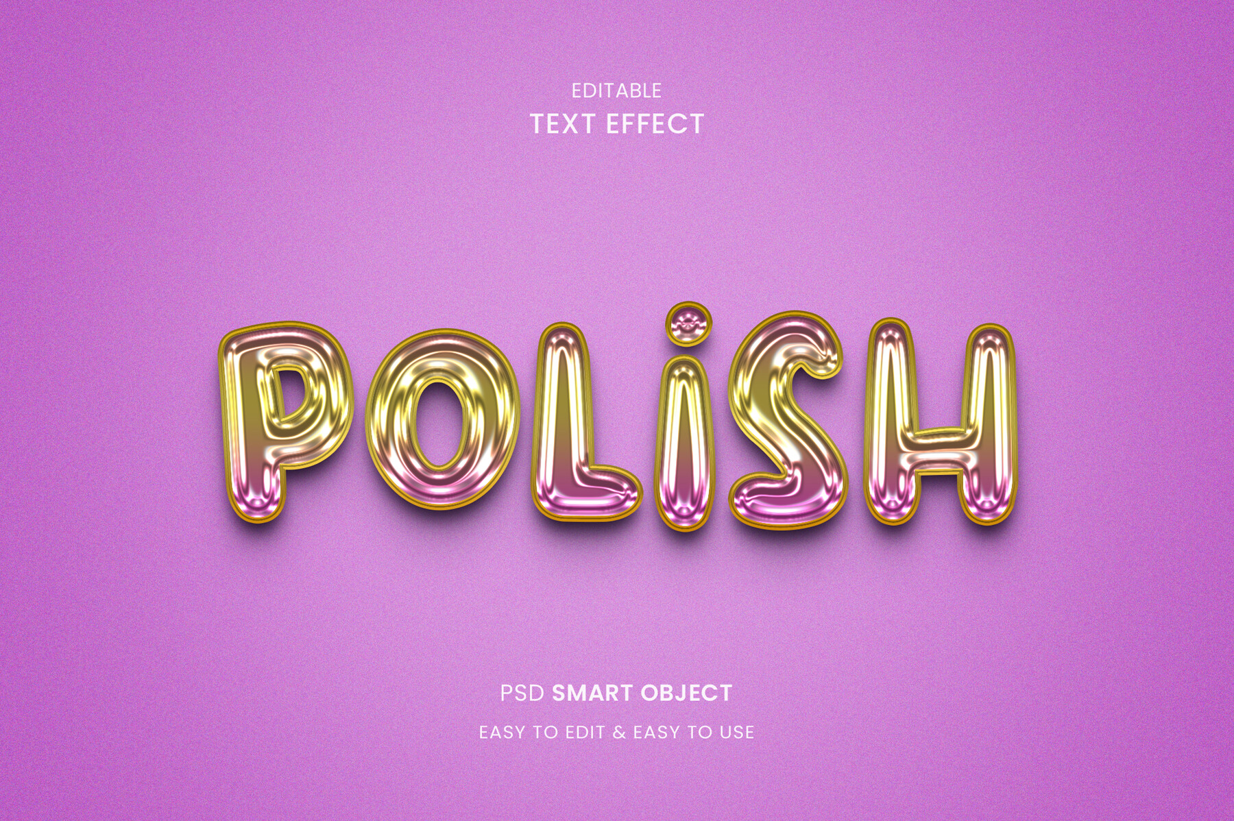 ArtStation - 3D Polish PSD fully editable text effect. Layer style PSD ...