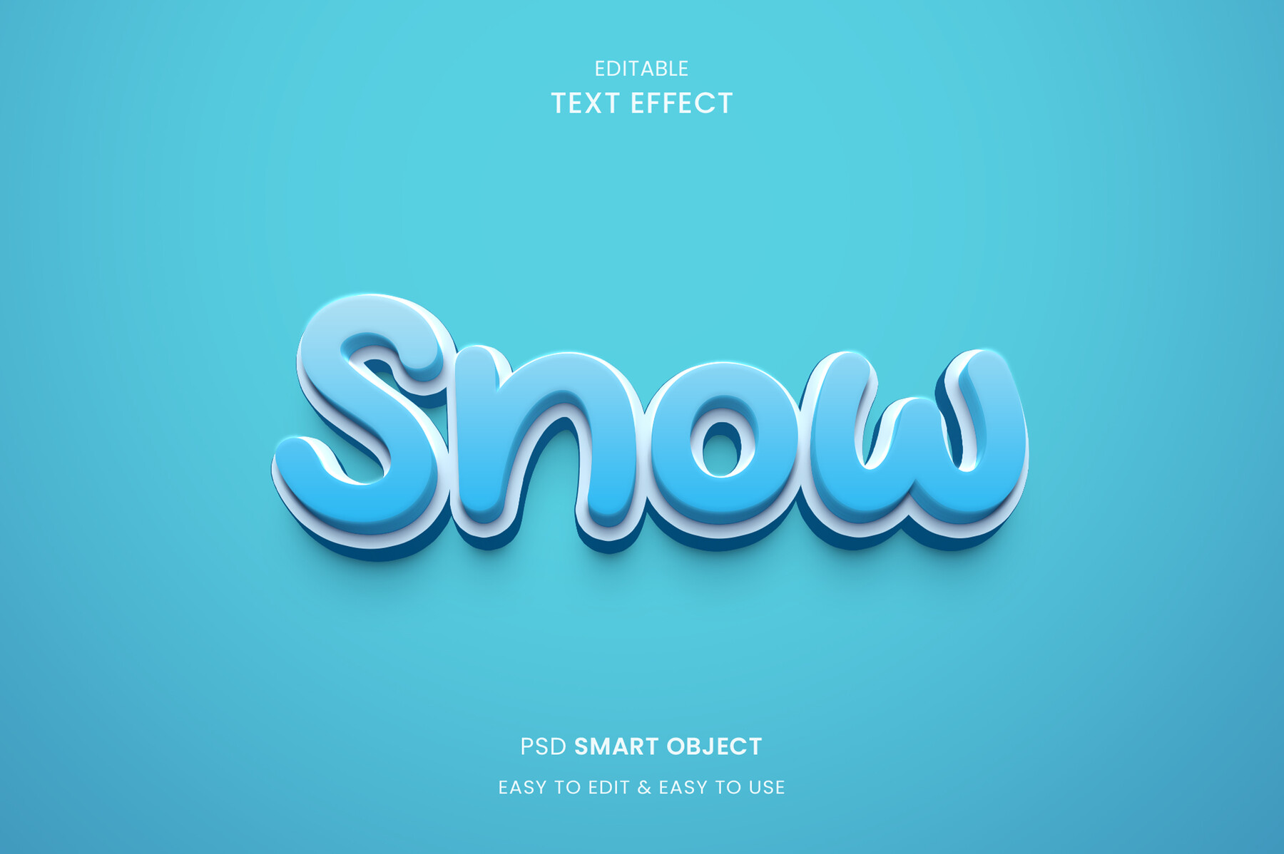 Artstation 3d Snow Psd Fully Editable Text Effect Layer Style Psd Mockup Template Artworks