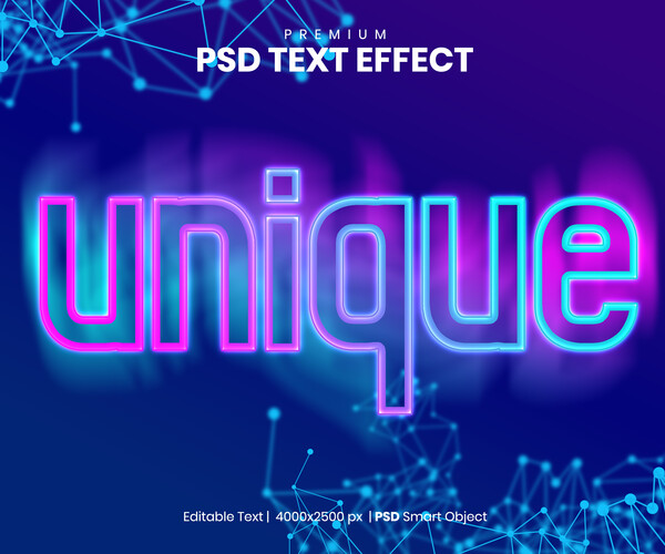 ArtStation - 3D Unique PSD fully editable text effect. Layer style PSD ...
