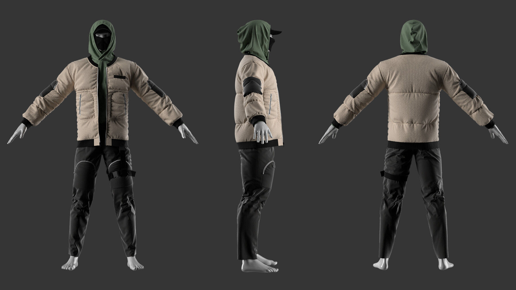 ArtStation - Male Streetwear Outfit Marvelous Designer Project | +.OBJ ...