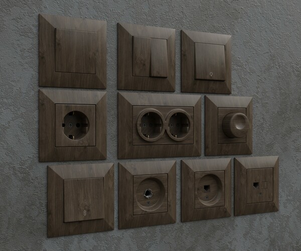 ArtStation - Luxury Electrical Switches Set 1 | Resources