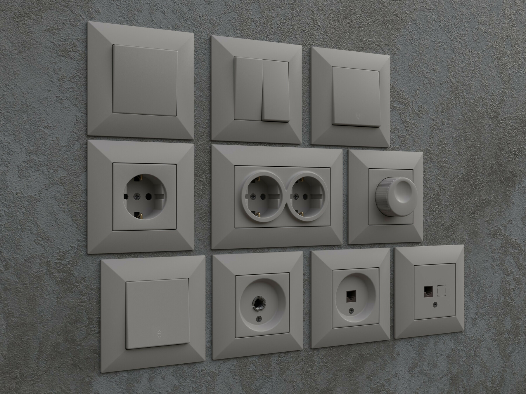 ArtStation - Luxury Electrical Switches Set 1 | Resources