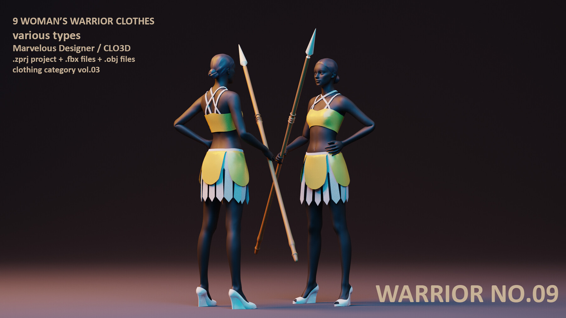 ArtStation - 9 WOMAN'S WARRIOR CLOTHES_ VARIOUS STYLES_MARVELOUS ...