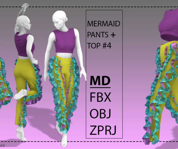 ArtStation - Mermaid Pants + Top #4 | Game Assets