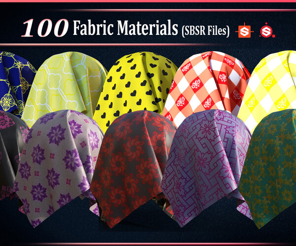 ArtStation - 100 Fabric Materials-SBSAR-Vol01 | Game Assets