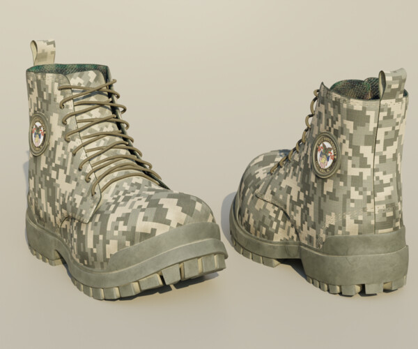 ArtStation - Military boots _ 3D model with PBR textures | Resources
