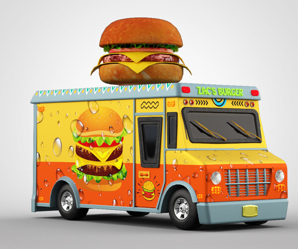 ArtStation - Low Poly Burger Truck For Ar,Vr and Games | Game Assets