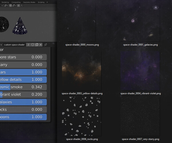 Artstation Fast Sky Endless Space Shader With Custom Parameters