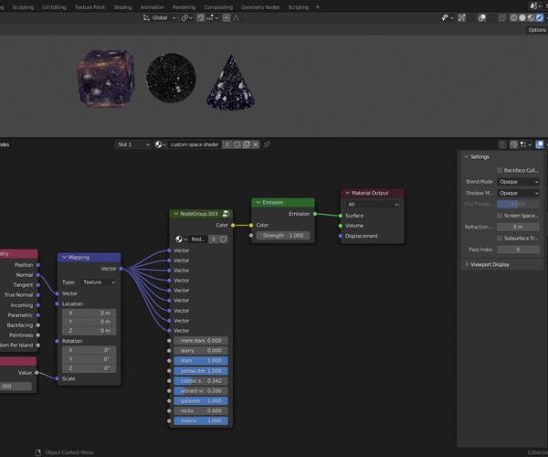 Artstation Fast Sky Endless Space Shader With Custom Parameters