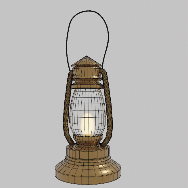 ArtStation - Old Gold Lamp - Asset for games | Game Assets