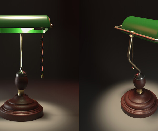 ArtStation - Banker Lamp Low Poly | Game Assets