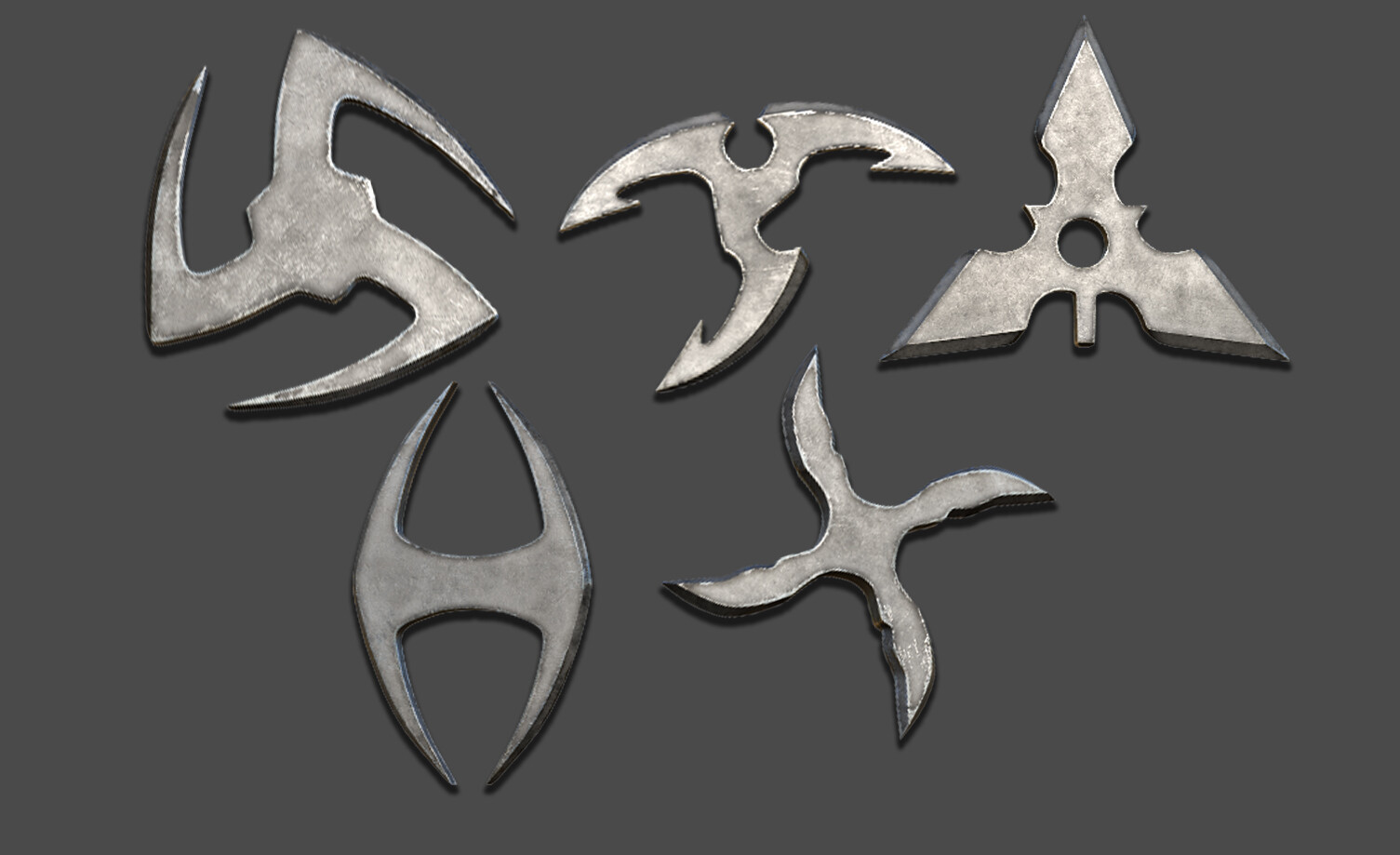 ArtStation - 25 Shuriken Models Lowpoly and Highpoly (with UV) , IMM ...
